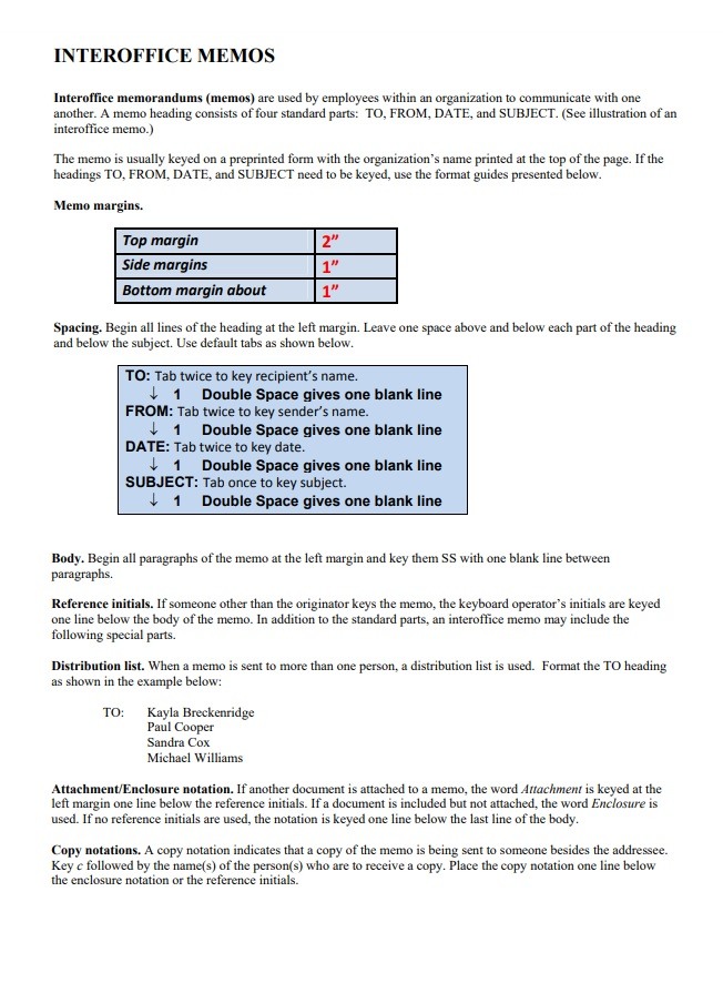 Interoffice Memo Template | Free Payslip Templates