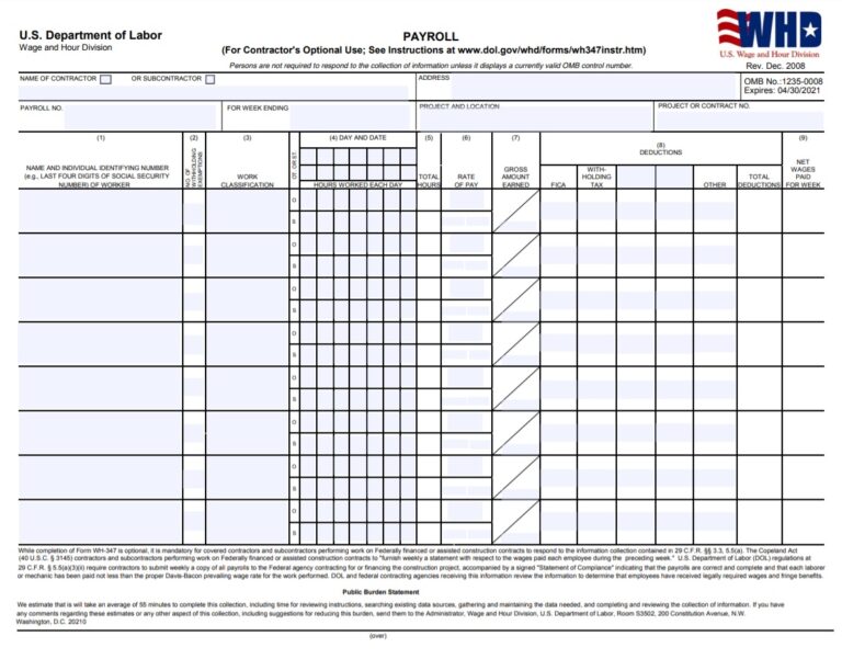 Payroll Certificate Template | Free Payslip Templates